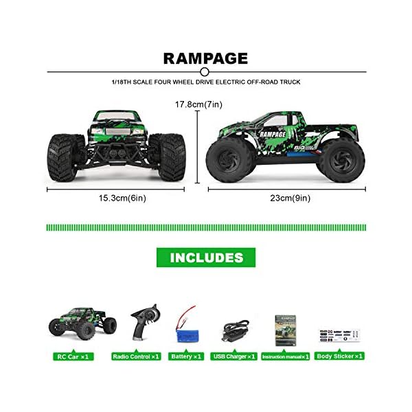 BBM HOBBY HBX 1:18 Scale All Terrain RC Car 18859E, 30+MPH High Speed ...
