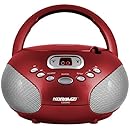 Amazon.com: Koramzi Portable CD Boombox Sound System with Top-Loading CD Player, AM/FM Radio ...