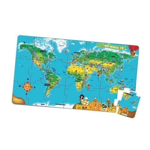 LeapFrog LeapReader Interactive World Map Puzzle (works with - Import ...