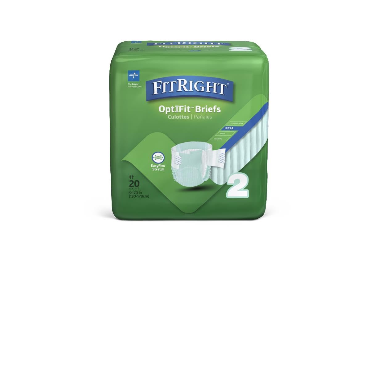 FitRight Stretch Ultra Adult Briefs, Incontinence Diapers with Tabs ...