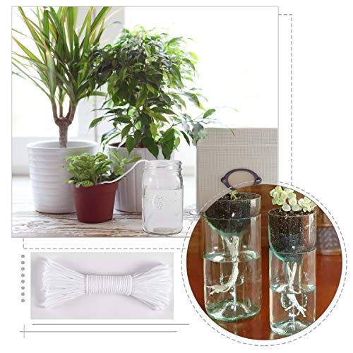 Alphatool Total 130ft Self Watering Wick Cord- 2Pcs 65 Feet Auto Drip Irrigation Waterer Rope ...