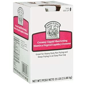 Amazon.com : Bakers & Chefs Creamy Liquid Shortening - 35lbs : Baking ...