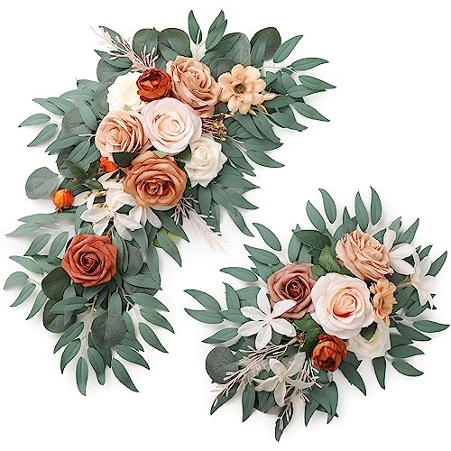 SOJOCK 2pcs Artificial Flower Swags for Fall Wedding Background ...