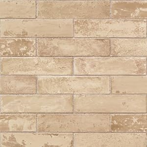 Tan Brick Wallpaper - - Amazon.com