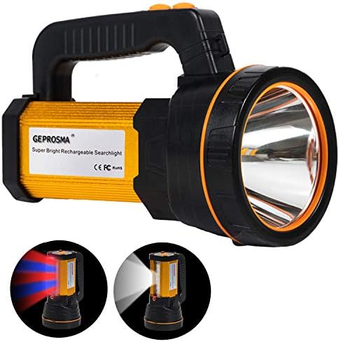 Super Bright Handheld Searchlight USB Rechargeable Large 4 Batteries ...