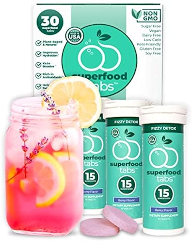skinnytabs Superfood Tabs Fizzy Detox Tablets - Plant-Based Keto ...