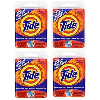 Amazon.com: Tide Travel Sink Packets 3ct Laundry Detergent for Hiking ...