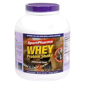 Amazon.com: SportPharma Whey Protein Shake, Chocolate Flavor 80.3oz ...