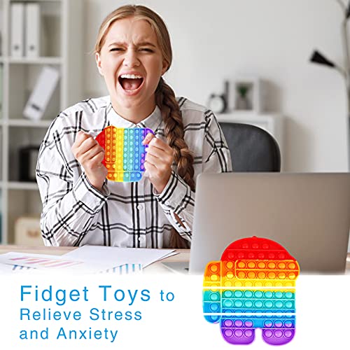 Big Pop Fidget Toys Bubble Sensory Popper Large Giant Huge Rainbow ...