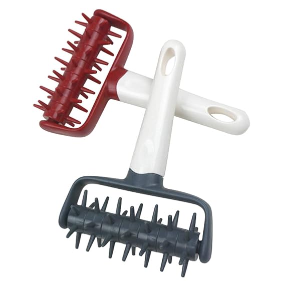 UPKOCH 2pcs Dough Roller Dockers Pizza Pin Puncher Dough Hole Maker ...