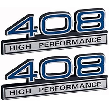 Amazon.com: 460 7.5L Engine High Performance Emblem with Blue & Chrome ...