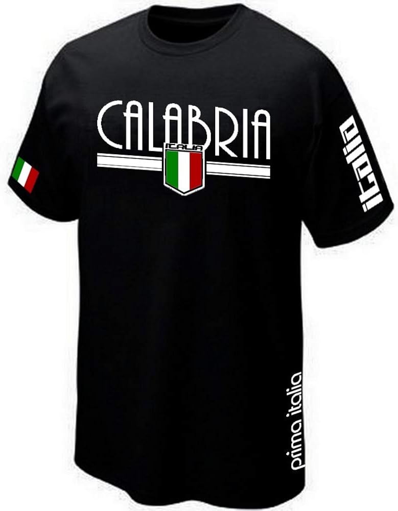 Calabria Italia T-Shirt – Calabre Italy – Ref PI1969 - Black - XXX ...