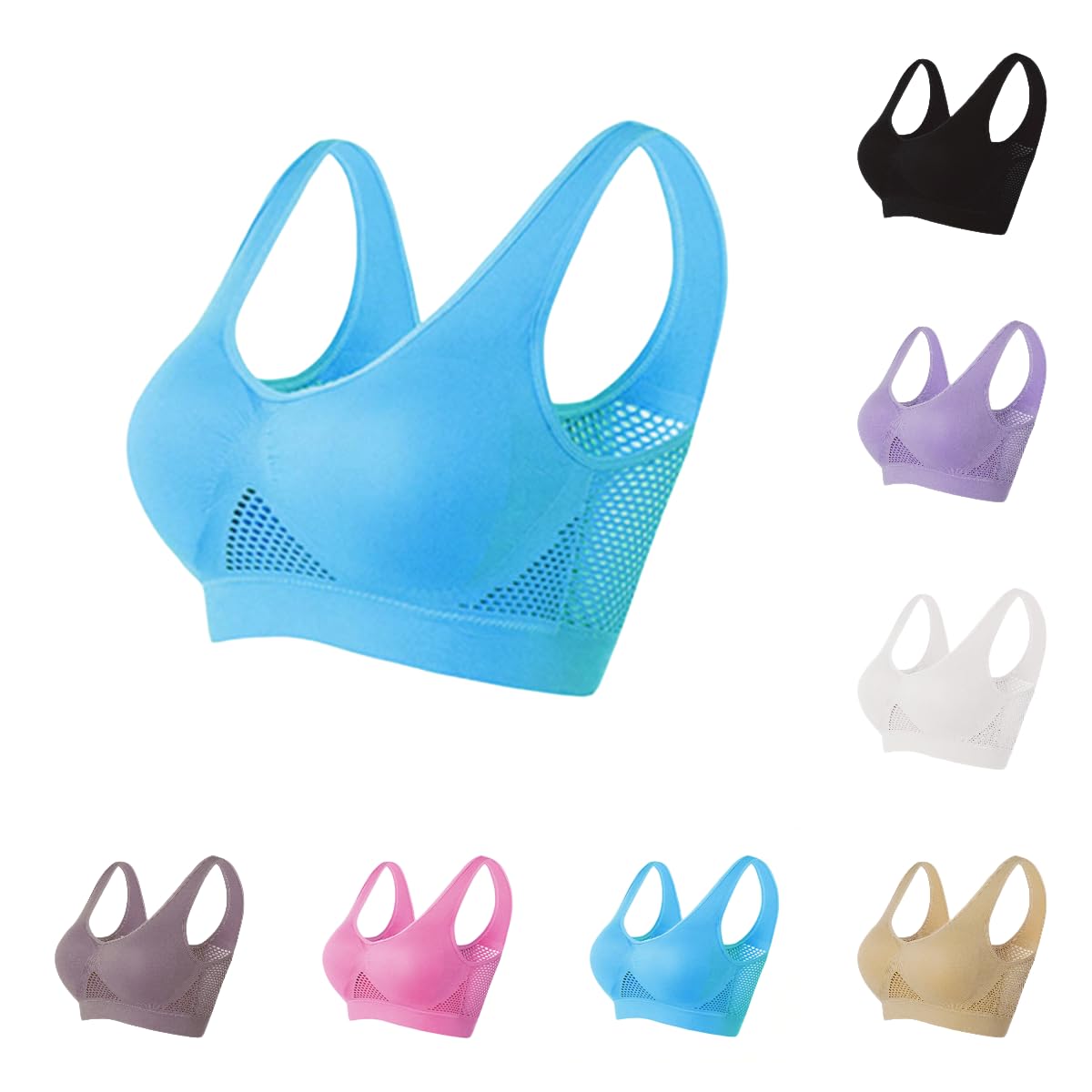 Cool and Comfortable Sports Bra, 2024 New Oversized Women's Breathable ...