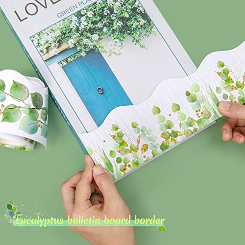 Classroom Bulletin Board Borders Boho: 36ft Eucalyptus Bulletin Board ...