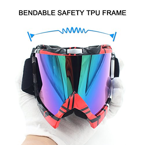 Motorcycle Goggles,Sposune ATV Dirt Bike Off Road Racing MX Riding ...