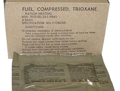U.S. Military Fire Starter Trioxane Fuel Bars