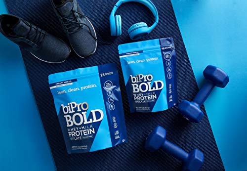 BiPro Bold Whey + Milk Protein Powder Isolate, Creamy Vanilla 1 Pound ...