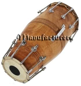 Amazon.com: Naal Drum Mango Wood Bolt Tuned Dholak Khol Dho?L Bhajan ...