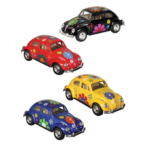 Toysmith Flower Power VW Beetle Toy Car - Want It All