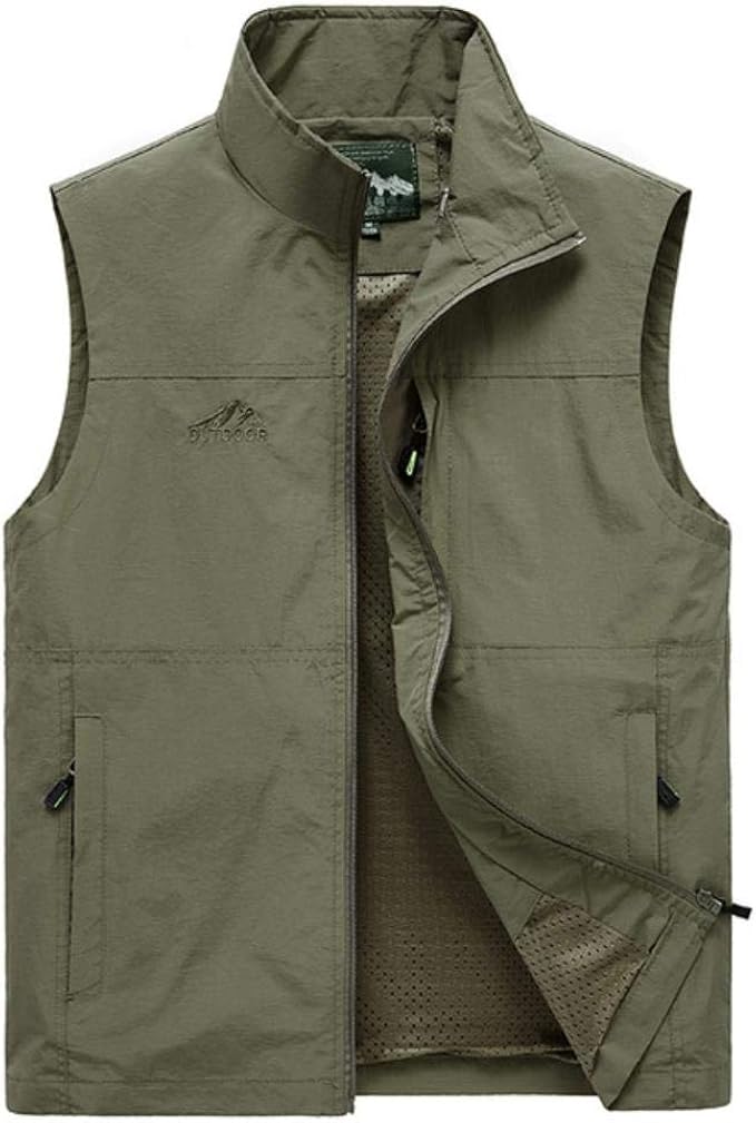 HJUK Ärmellose Weste Herren Sommer Atmungsaktive Weste Multipockets ...