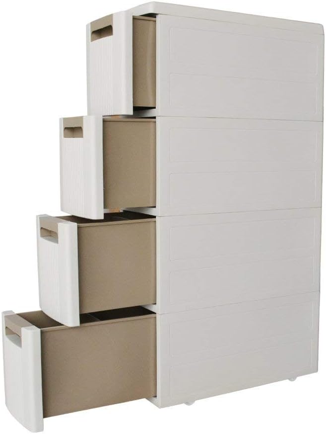 Feibrand Narrow Drawer Unit Slim Storage Drawers Tower 4 Drawer Trolley ...