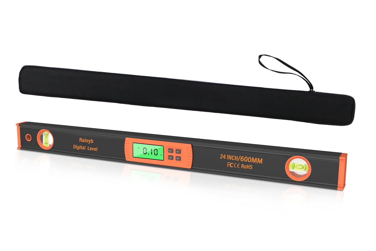Rainyb 24 Inch Digital Torpedo Level Protractor Bright LCD Display IP54 ...