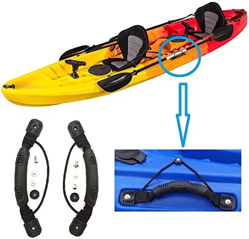 Anndason 2 Pcs Black Kayak Canoe Boat Side Mount Carry Handles/Paddle ...