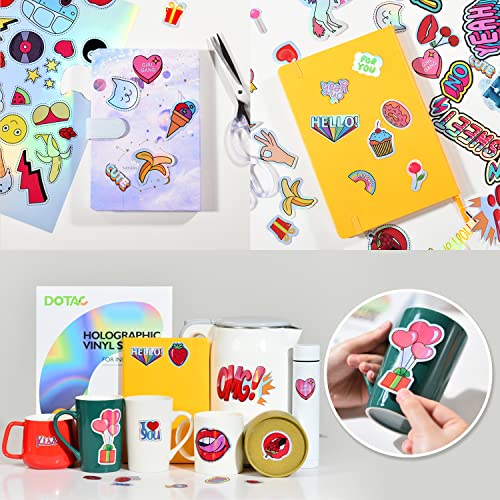 DOTAC Printable Holographic Vinyl Sticker Paper for Inkjet and Laser ...