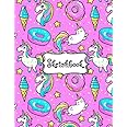 Sketchbook: Cute Unicorn Kawaii Sketchbook for Girls with 100+ Pages of ...