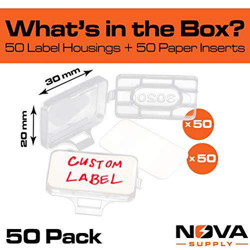 Pro-Grade Wire Marking Boxes with Paper Inserts 50 Pack. Label Cable ...
