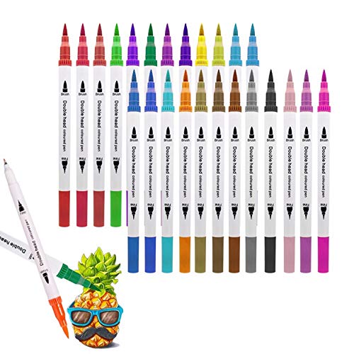 Colouring Brush Pens, 36 Colors Dual Tip Drawing Pens Art Markers for ...