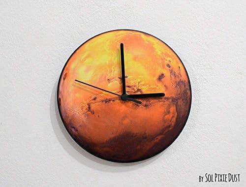 Amazon.com: Planet Mars - Wall Clock: Handmade