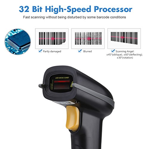 3-in-1 Bluetooth Laser Barcode Scanner, SLYPNOS 1D Handheld Bar Code ...