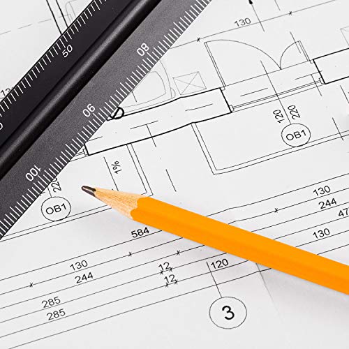 Juego de reglas de escala triangular de 6 piezas, regla de arquitecto ...