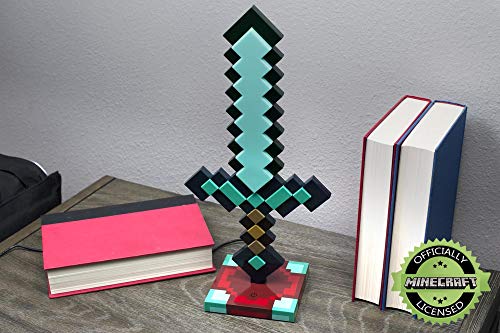 Minecraft Diamond Sword 14 Inch USB Desk LED Night Light - Decorative ...