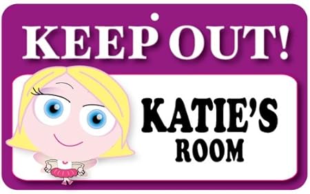 Keep Out Door Sign - Katie's Room: Amazon.co.uk: Kitchen & Home