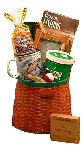 Amazon.com : Fishing Gift Basket | The Big Catch Fishing Creel ...