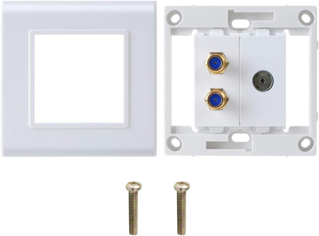 TENINYU TV Aerial & F Type (Satellite) Faceplates/Wall Plate Outlets ...