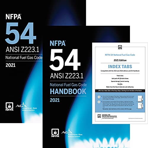 NFPA 54 National Fuel Gas Code, Codebook, Handbook, and Tabs Set, 2021 ...