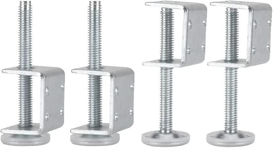 Bestgle 4 Pack Adjustable U-Brackets Levelers, Heavy Duty M10 Thread ...
