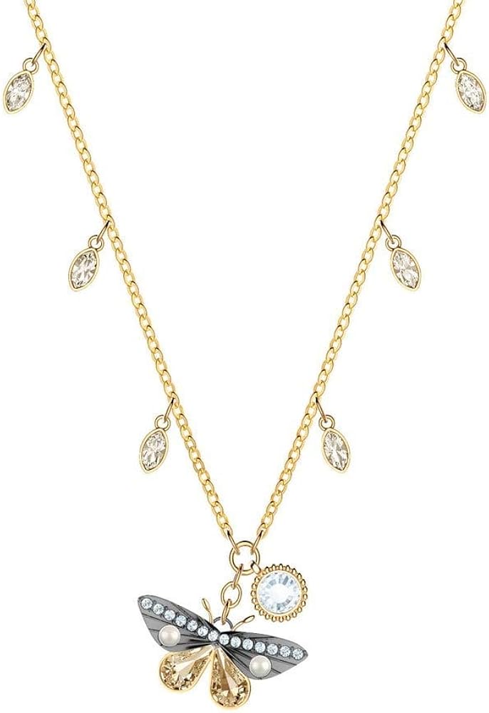 Swarovski Women Gold Plated Pendant Necklace - 5416786: Amazon.co.uk ...
