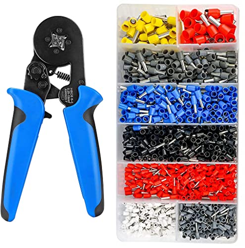 HASTHIP® Ferrule Crimping Tool Kit, Self-Adjusting Square Wire Crimper ...
