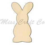 Amazon.com: Rabbit Cutout Unfinished Wood Animal Easter Nursery Kids ...