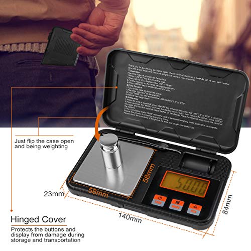 Digital Pocket Scale, 200g/0.01g Mini Weight Scale Electronic Portable Jewelry Food Grams Scale ...