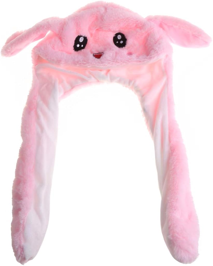 Rabbit Hat LED Glowing Plush Moving Ears Animal Ear Bunny Hat Cap for ...
