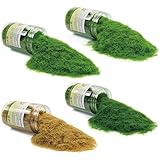 Amazon.com: CFA4 4 x 300ml Mixed 12mm Static Grass Terrain Powder Green ...
