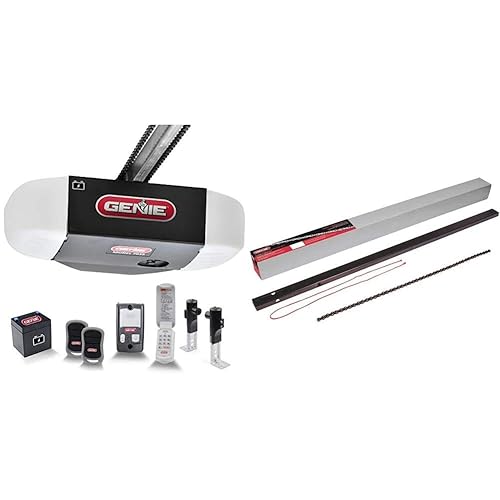 Genie Chain Drive 750 3/4 HPc Garage Door Opener Bundle with Battery Backup and 8ft Extension ...