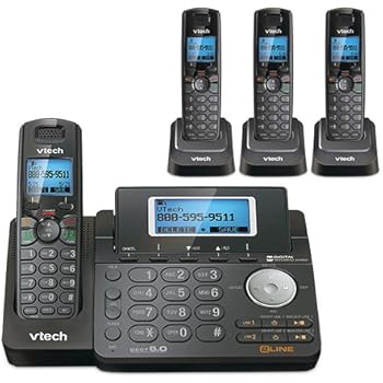 Amazon.com : VTech DS6151-11 DECT 6.0 2-Line Expandable Cordless Phone ...