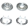 Amazon.com: 140 Sets 9.5mm Snaps Buttons Fastener , 3/8Inch Stainless ...