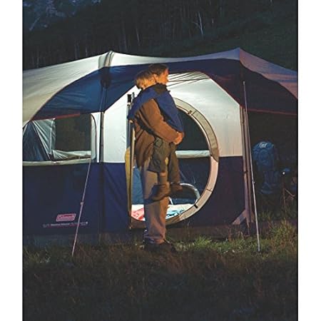 Coleman Elite WeatherMaster Tent - 17'x9' 6 Person Cabin Tent with LED ...